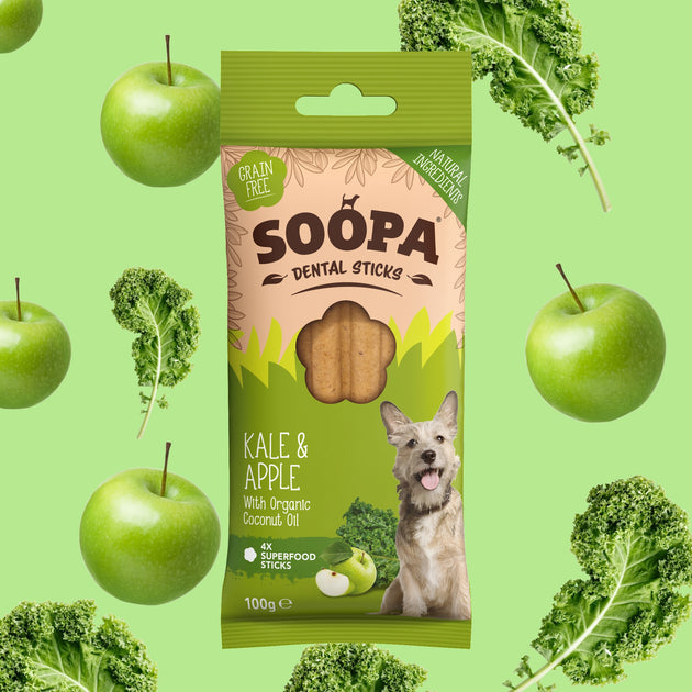Kale & Apple Dental Sticks | Soopa Pets